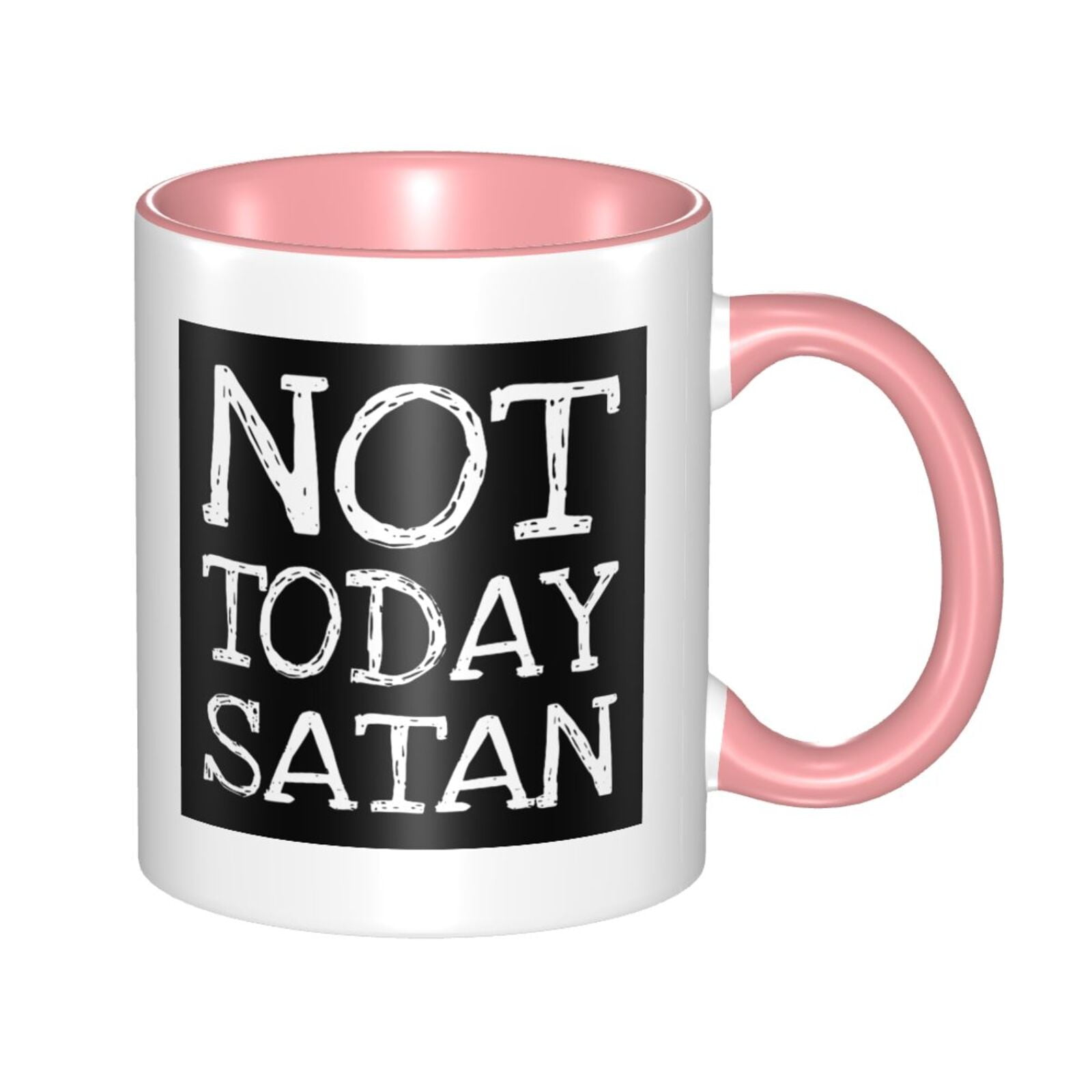 Not Today Satan Classic Coffee Mugs Stylish Ceramic Cup with Handles ...