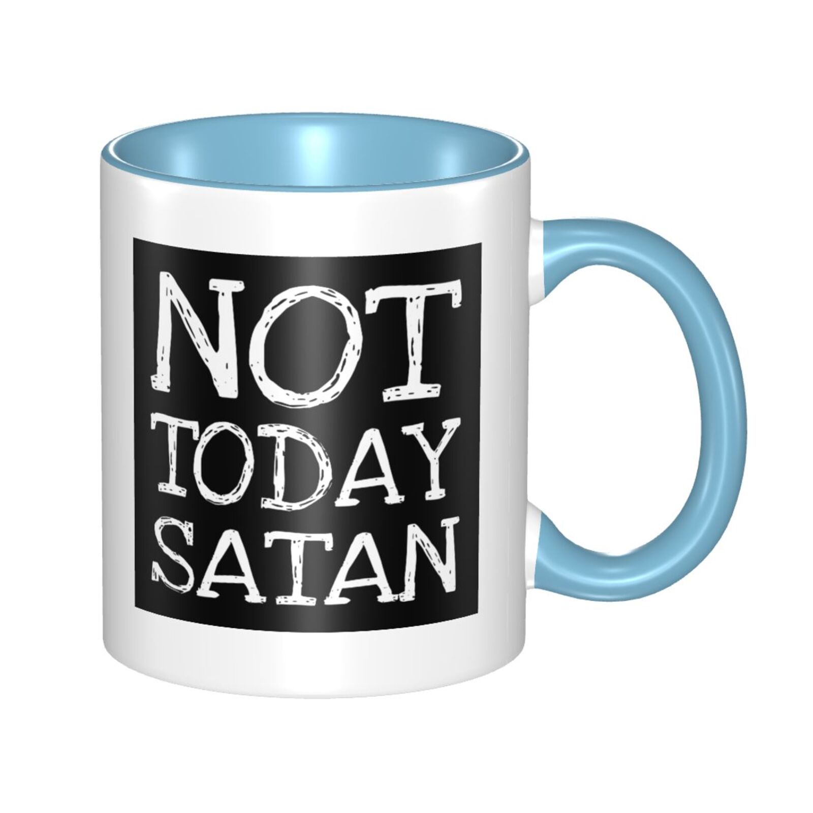 Not Today Satan Ceramic Coffee Mug Classic Drinking Cups with Handle ...