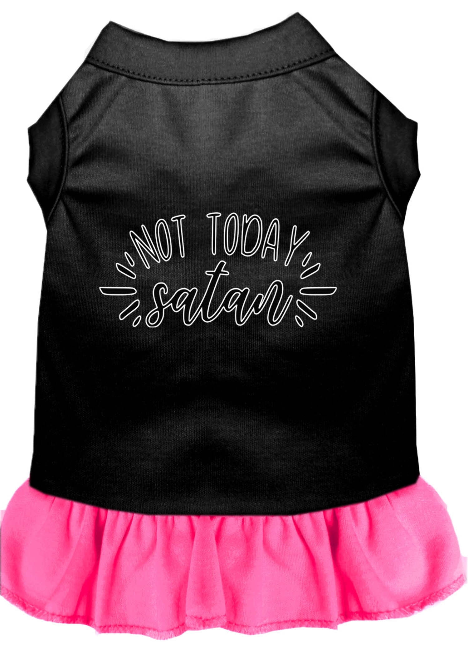 Pet Dog Cat Dress Screen Printed, "Not Today Satan" - Walmart.com