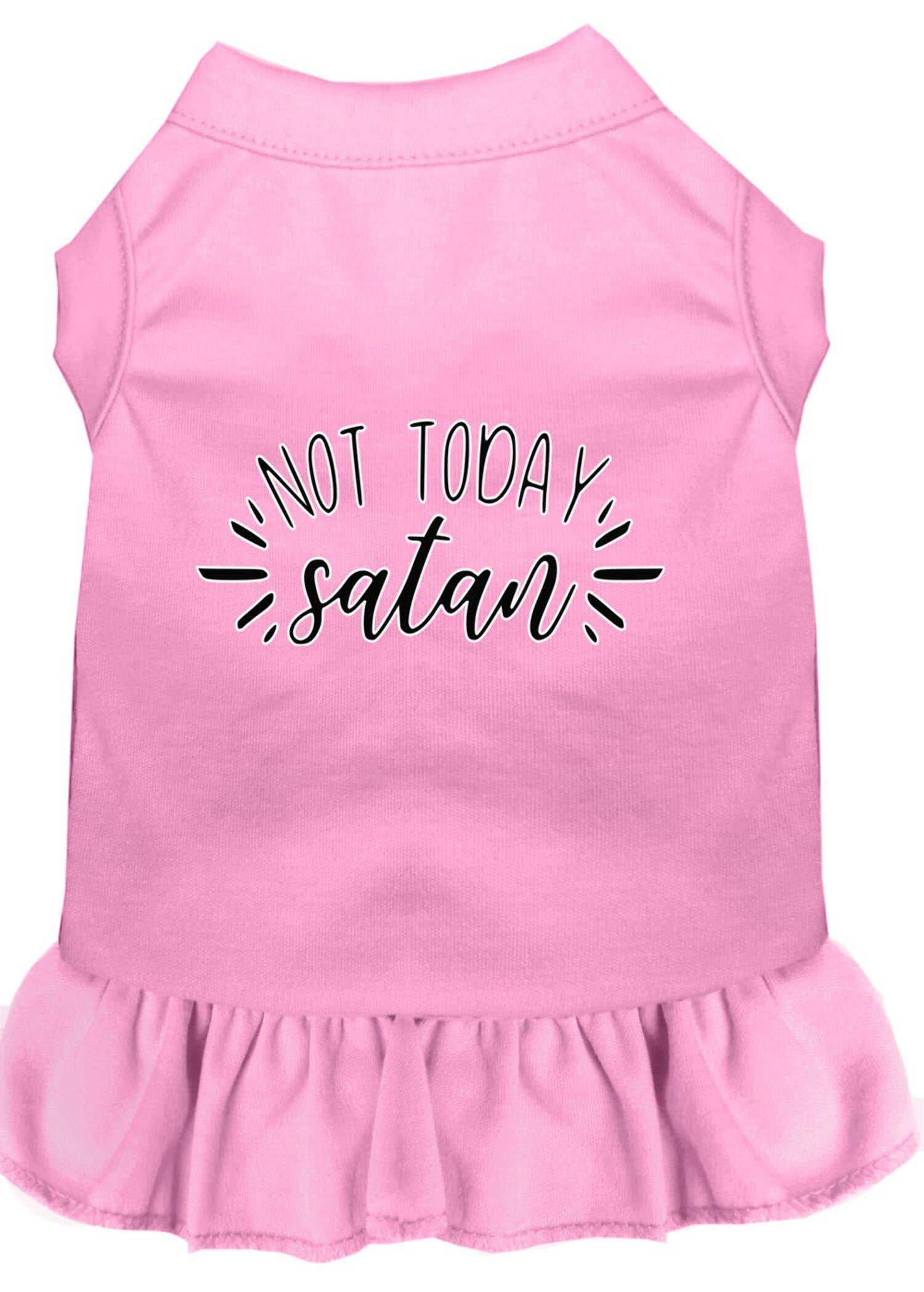 Pet Dog Cat Dress Screen Printed, "Not Today Satan" - Walmart.com