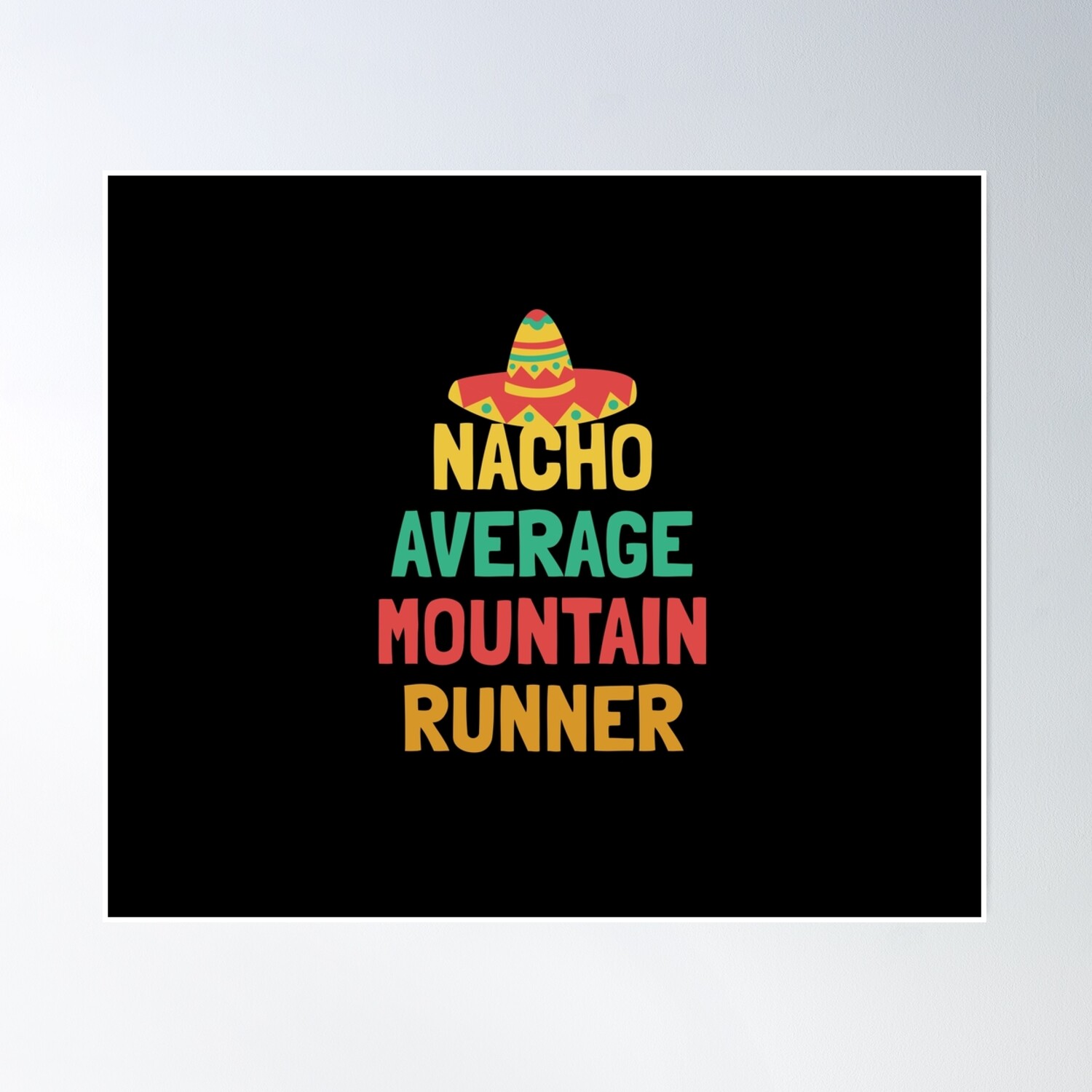 Not Your Average Mountain Runner Poster Wall Art, Modern Wall Decor ...
