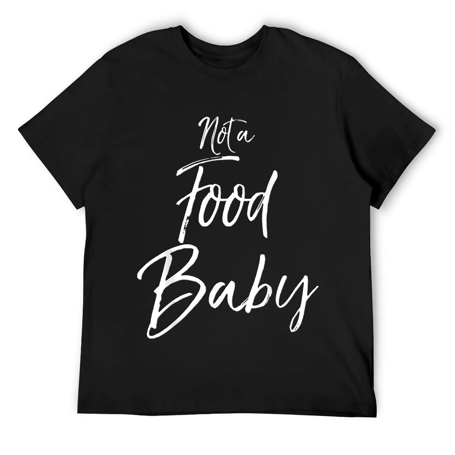 Not a Food Baby Shirt Funny I'm Pregnant Announcement Tee Black S ...