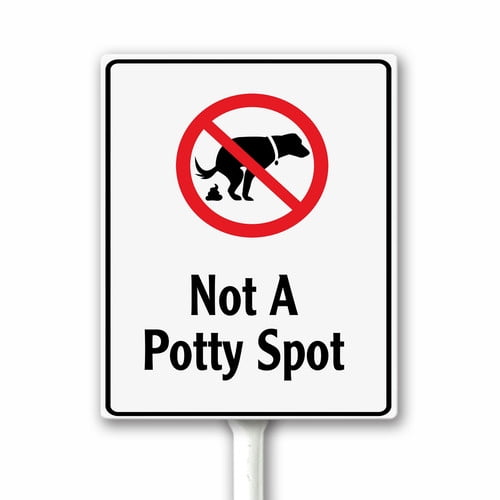 Not a Potty Spot Lawn Sign Funny Dog Poop Yard Sign No Pet Waste Signs ...