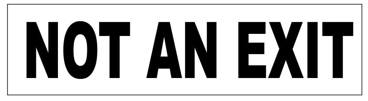 Not an Exit Sign -With two sided tape ( ALUMINIUM 10x12 -Rust Free ...