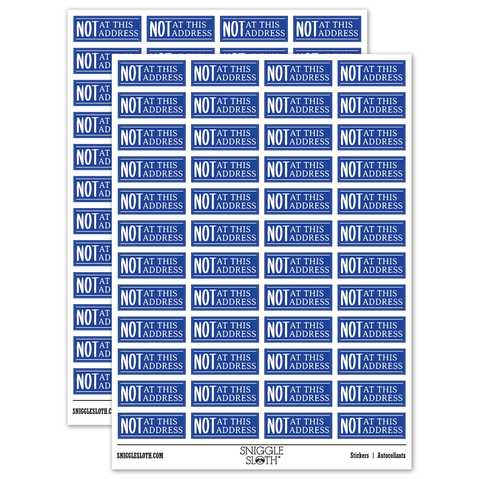 Not at This Address Letter Mail Sticker Set - Dark Blue - Gloss Finish ...
