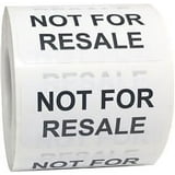 In Stock Labels, Not For Resale Labels, White & Black, 1 x 2 Inch, 500 ...