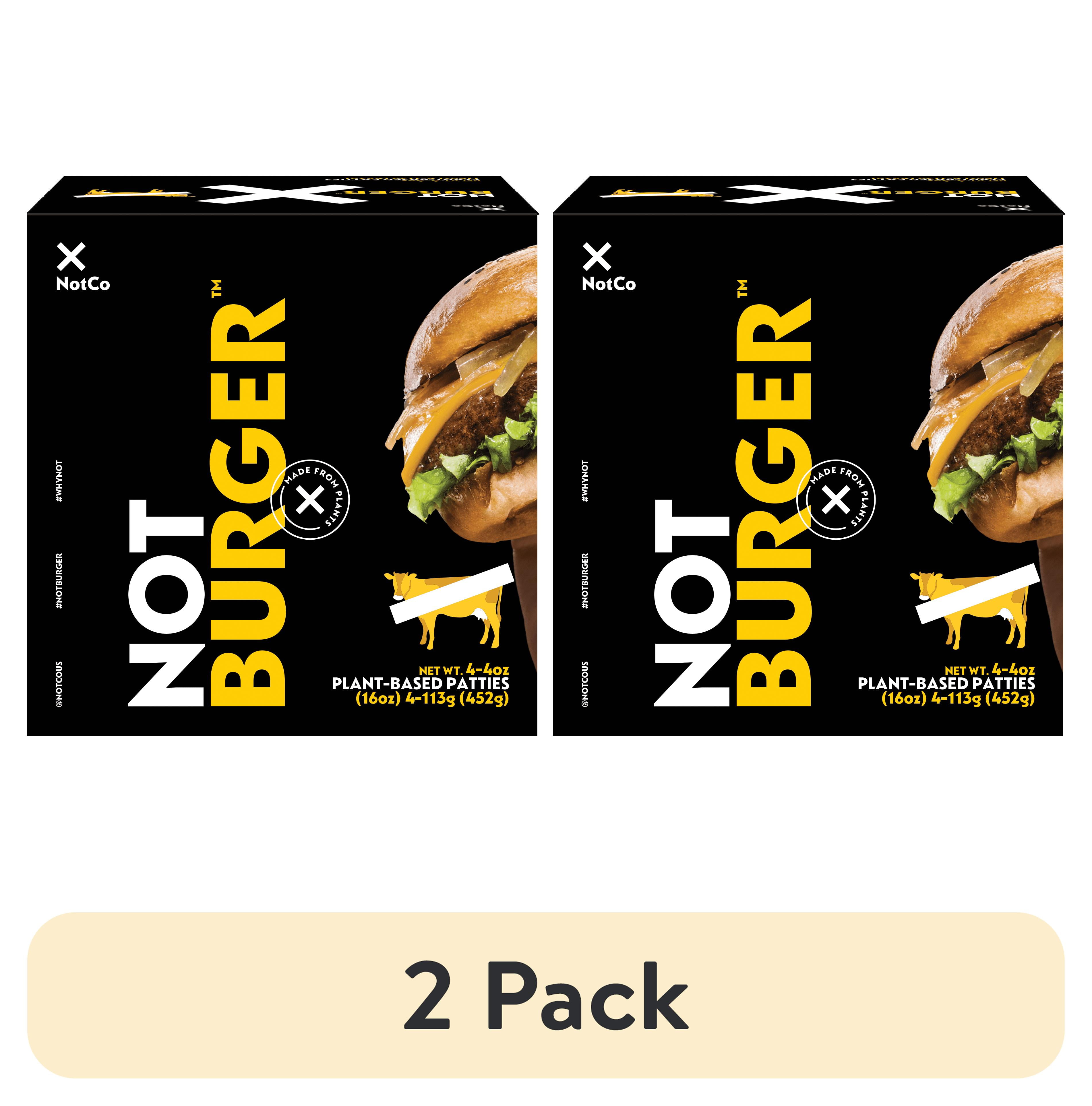 (2 pack) NotCo NotBurger Plant-Based 4oz Patties, Vegan, Non GMO, 270 ...