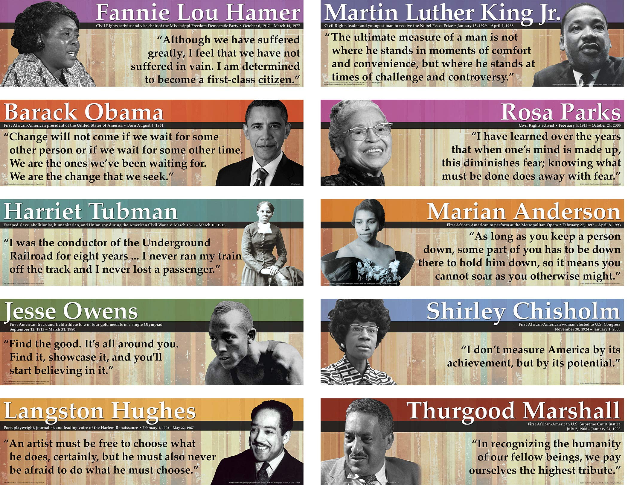 Notable Black Americans Mini Bulletin Board (EP63643) - Walmart.com Notable Black Americans Mini Bulletin Board (EP63643) - Walmart.com