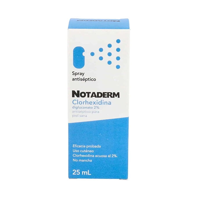 Notaderm Chlorhexidine Spray 25ml – Antiseptic Spray for Skin ...