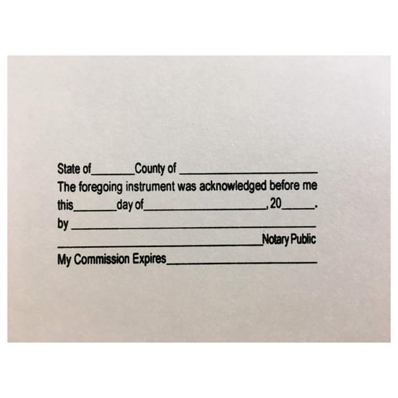Notary Acknowledgement Certificate
