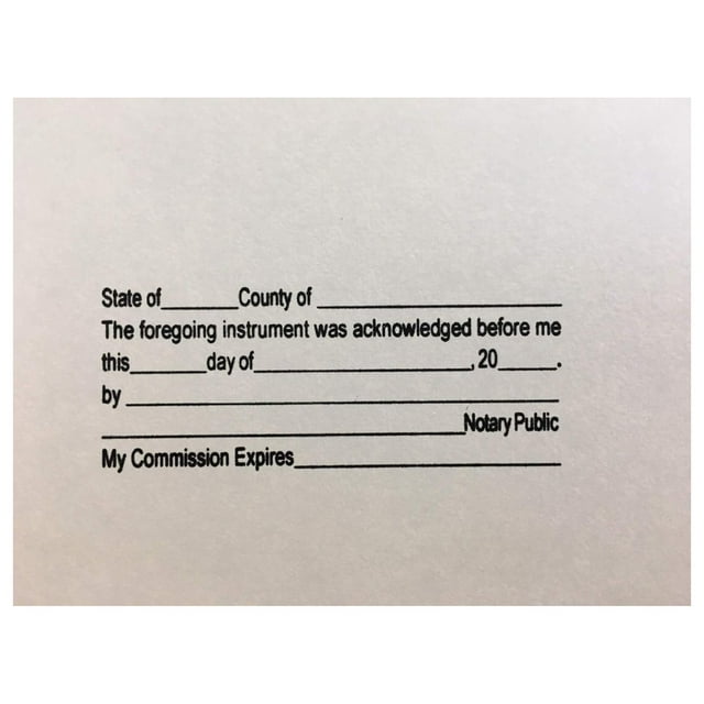 Notary ACKNOWLEDGEMENT Stamp - Walmart.com