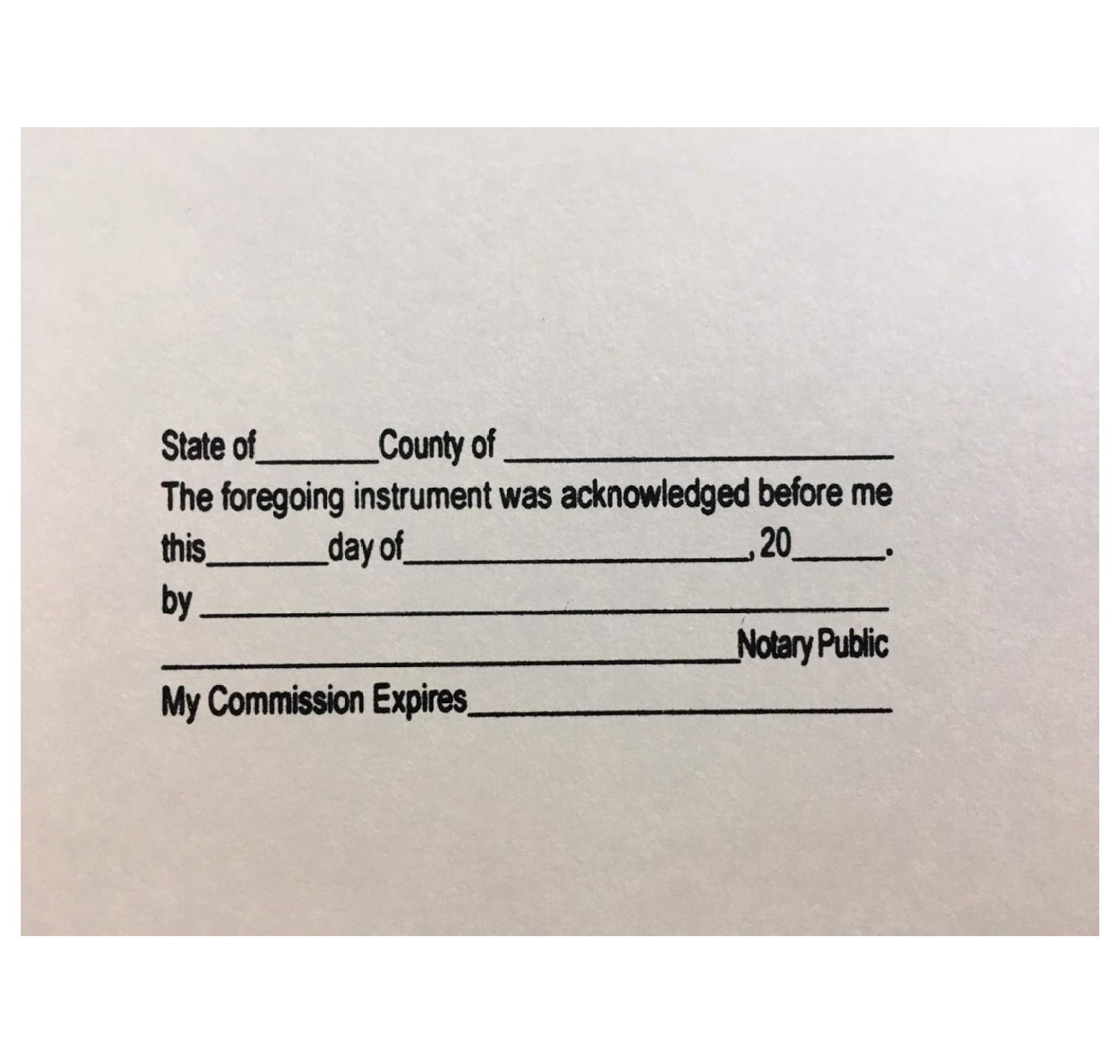 Notary Acknowledgement Stamp - 1x2 Inch Oil-Based Rubber Stamp for ...