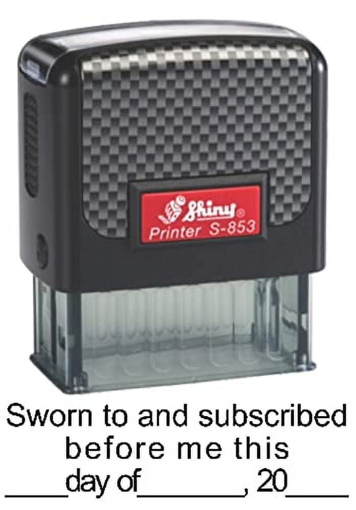 Notary Affidavit Stamp - Black - Walmart.com