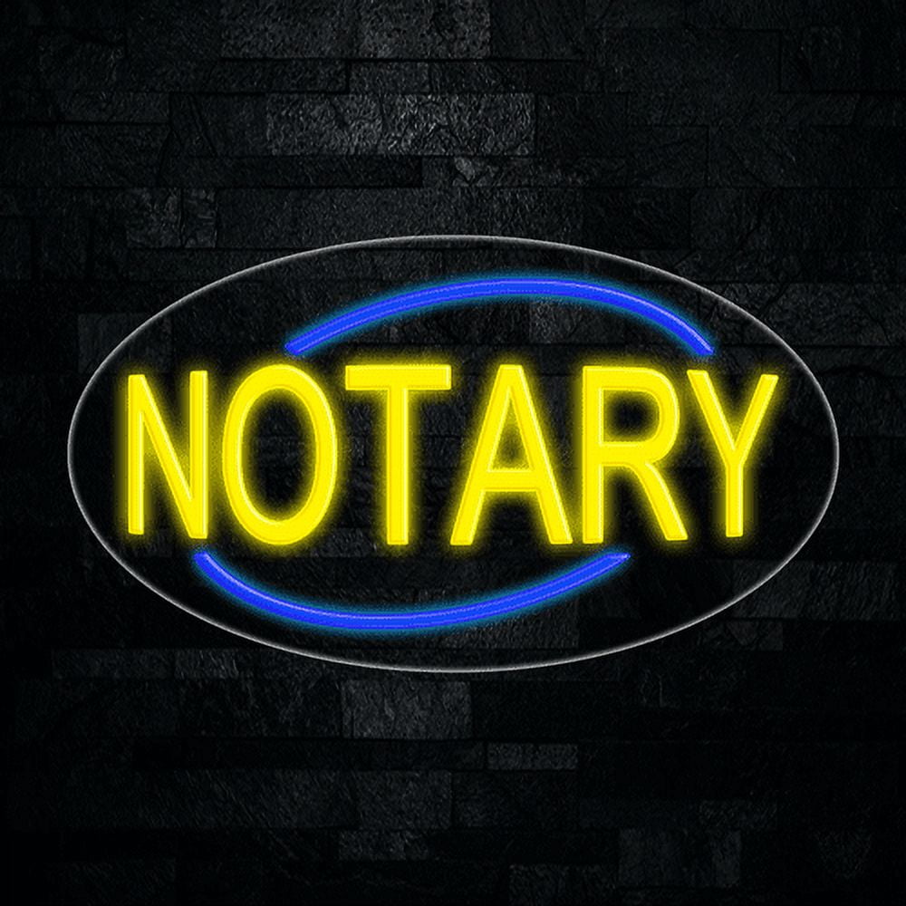 Notary LED Neon Sign 28"L x 16"H #34055 - Walmart.com