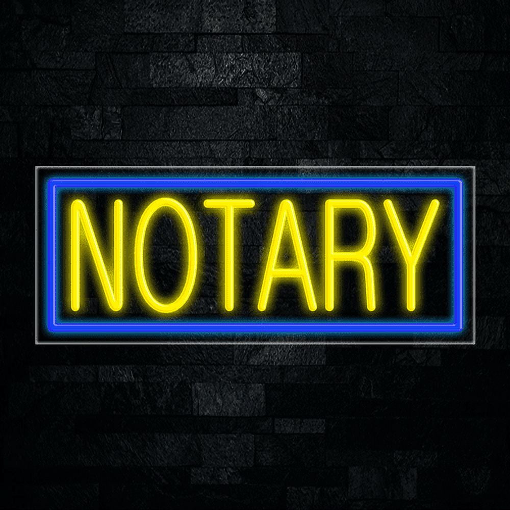 Notary-LED Neon Sign 30"L x 12"H #30096 - Walmart.com