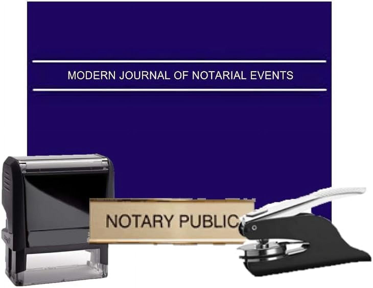 Notary Modern Journal, Self Inking Stamp, Black Pocket Seal Embosser ...