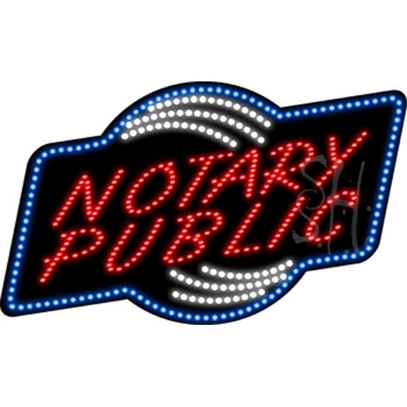 Notary Public Animated LED Sign, 18 x 30 x 1 in. - Walmart.com