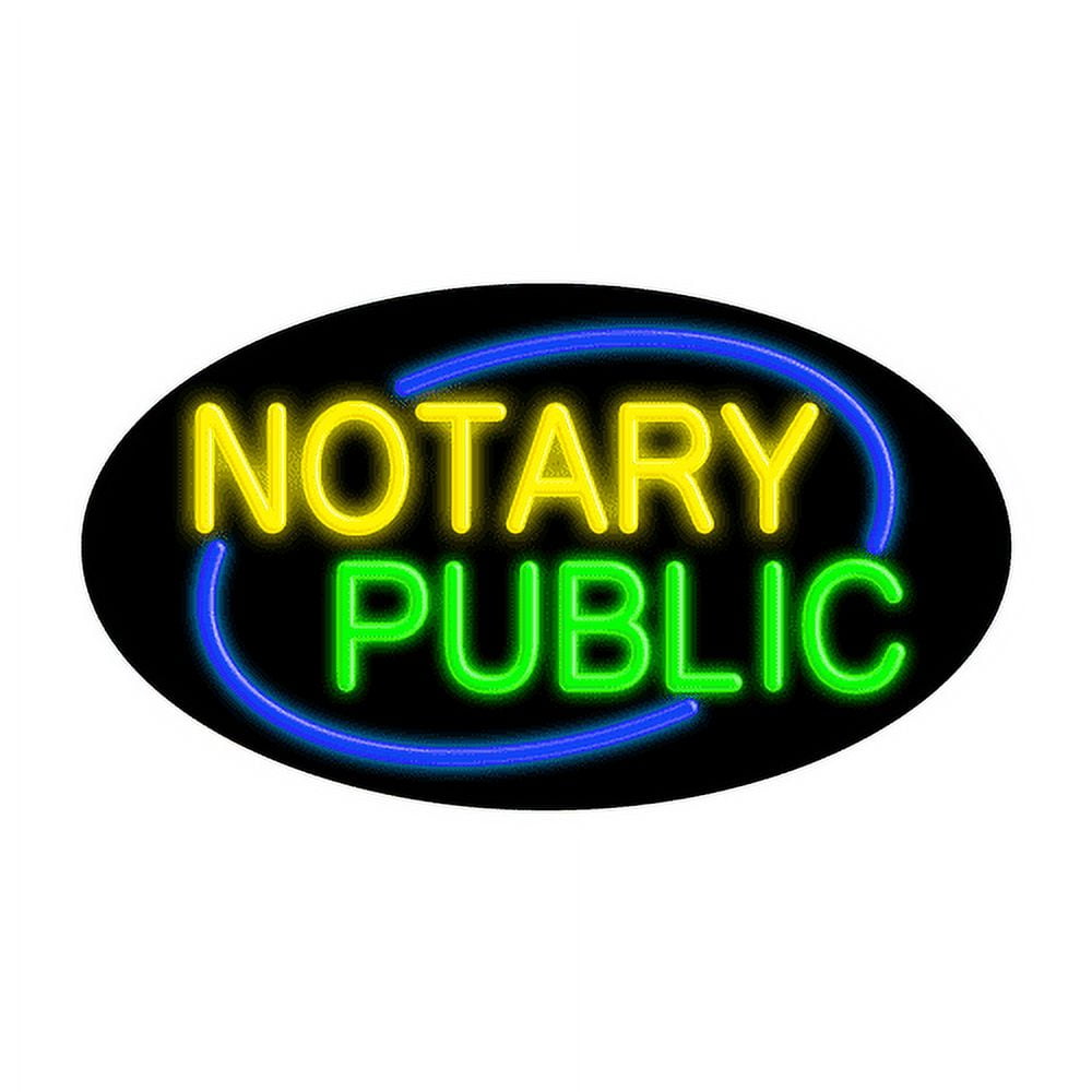 Notary Public-Glass Neon Sign Made in USA - Walmart.com