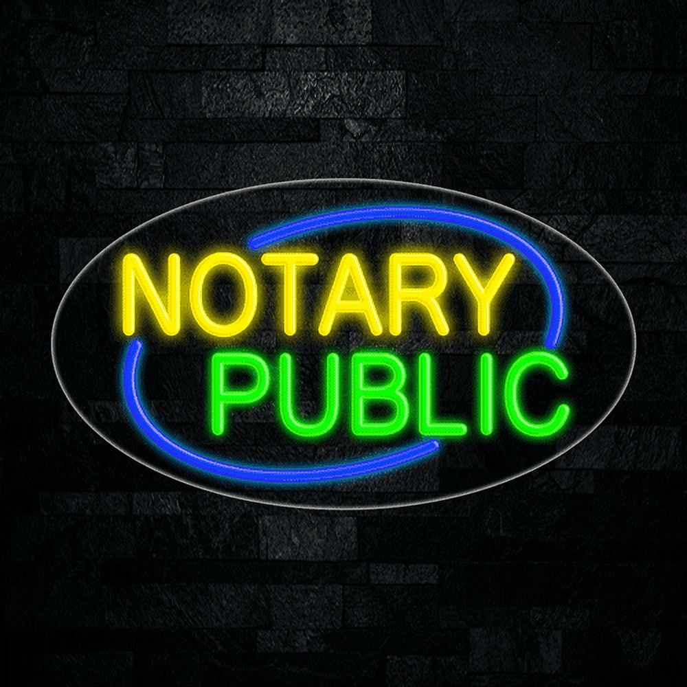 Notary Public LED Neon Sign 28"L x 16"H #34394 - Walmart.com