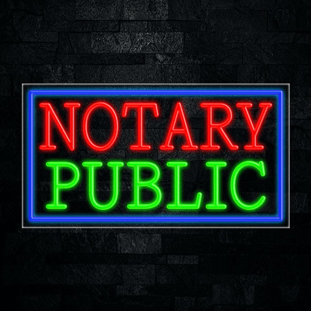 Notary Public-LED Neon Sign 33"L x 18"H #31100 - Walmart.com
