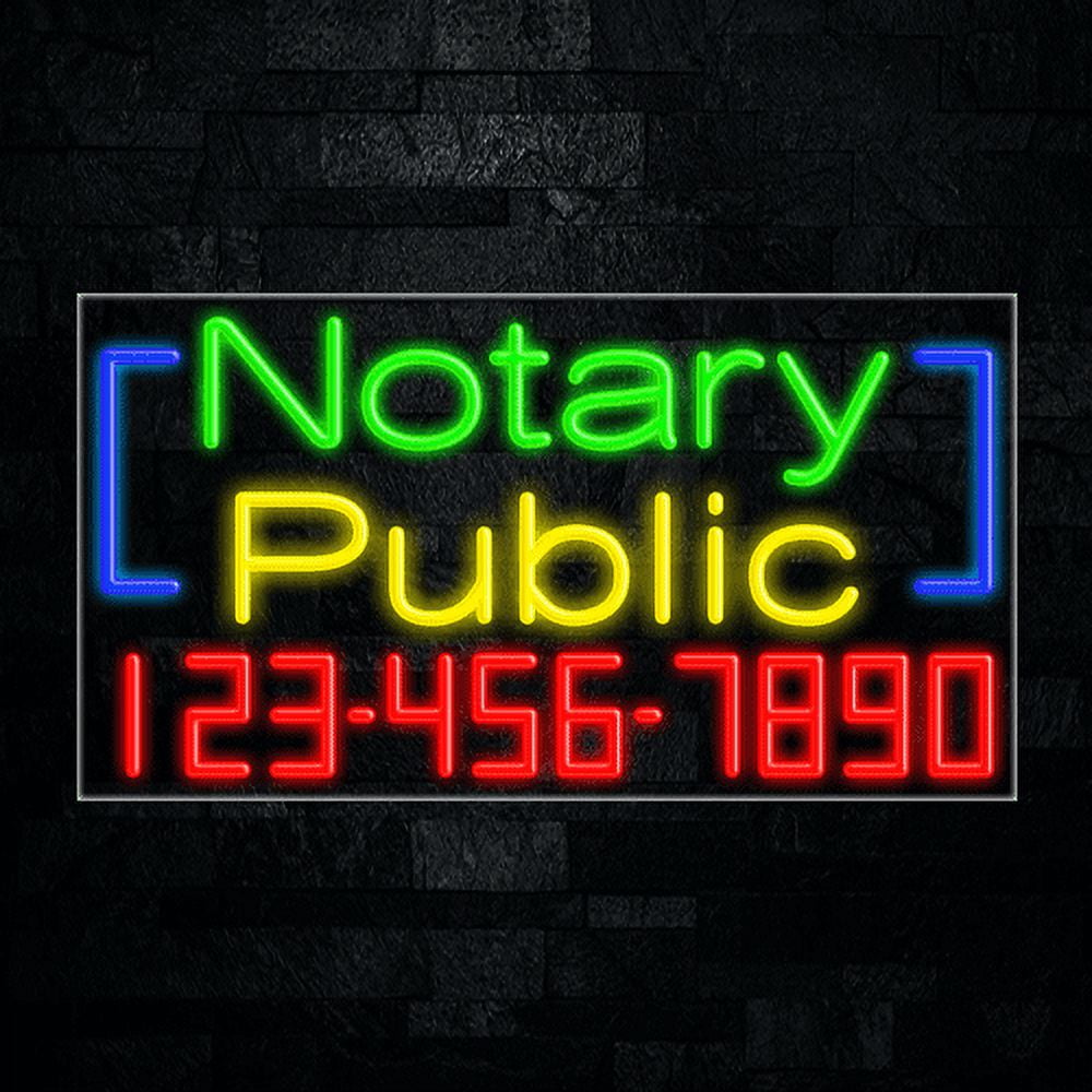Notary Public LED Neon Sign 33"L x 18"H #35086 - Walmart.com