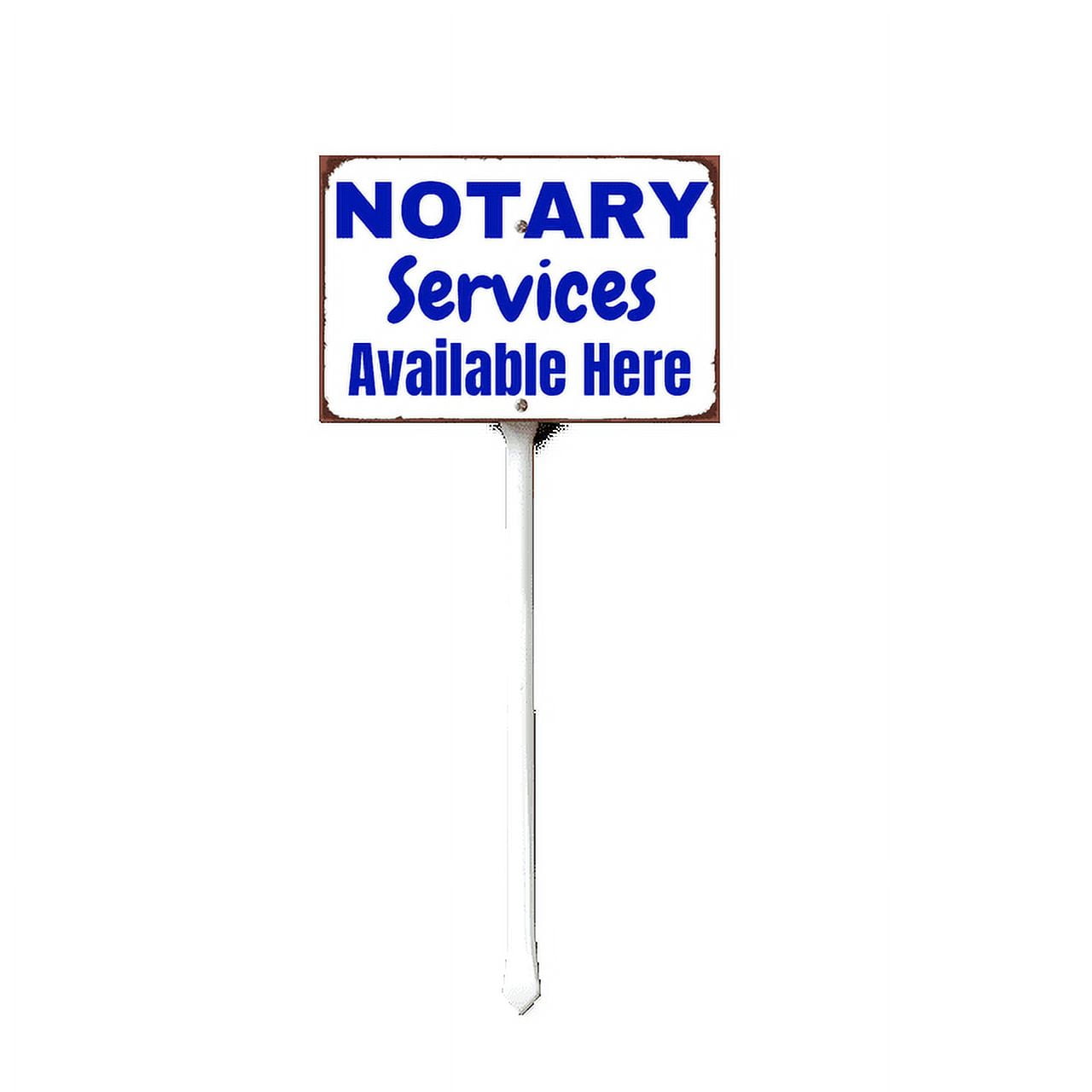 Notary Services Available Here Sign 12" x 8" Yard Sign with Stake Easy ...