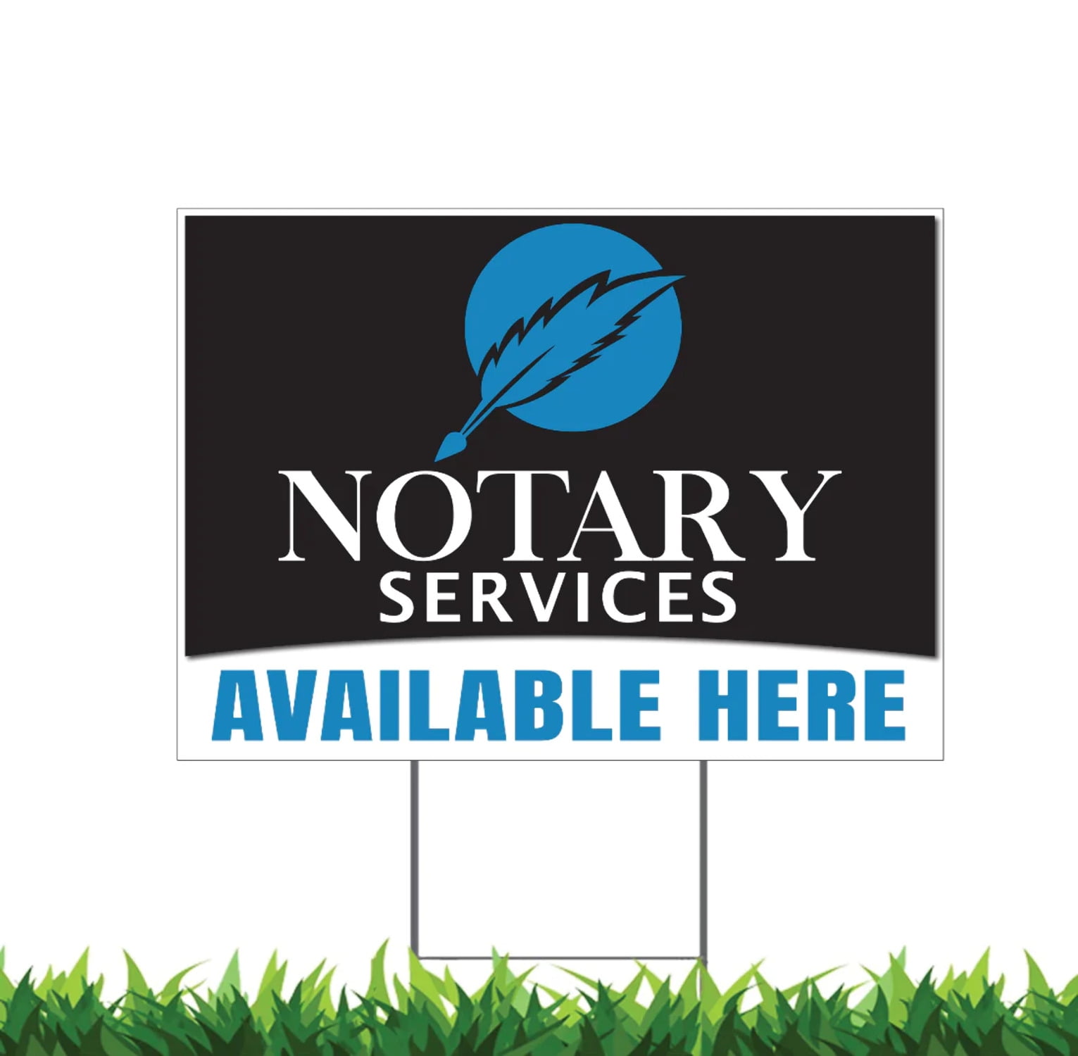 Notary Services, Notary Public Yard Sign, 18x12, 24x18, 36x24, Double ...