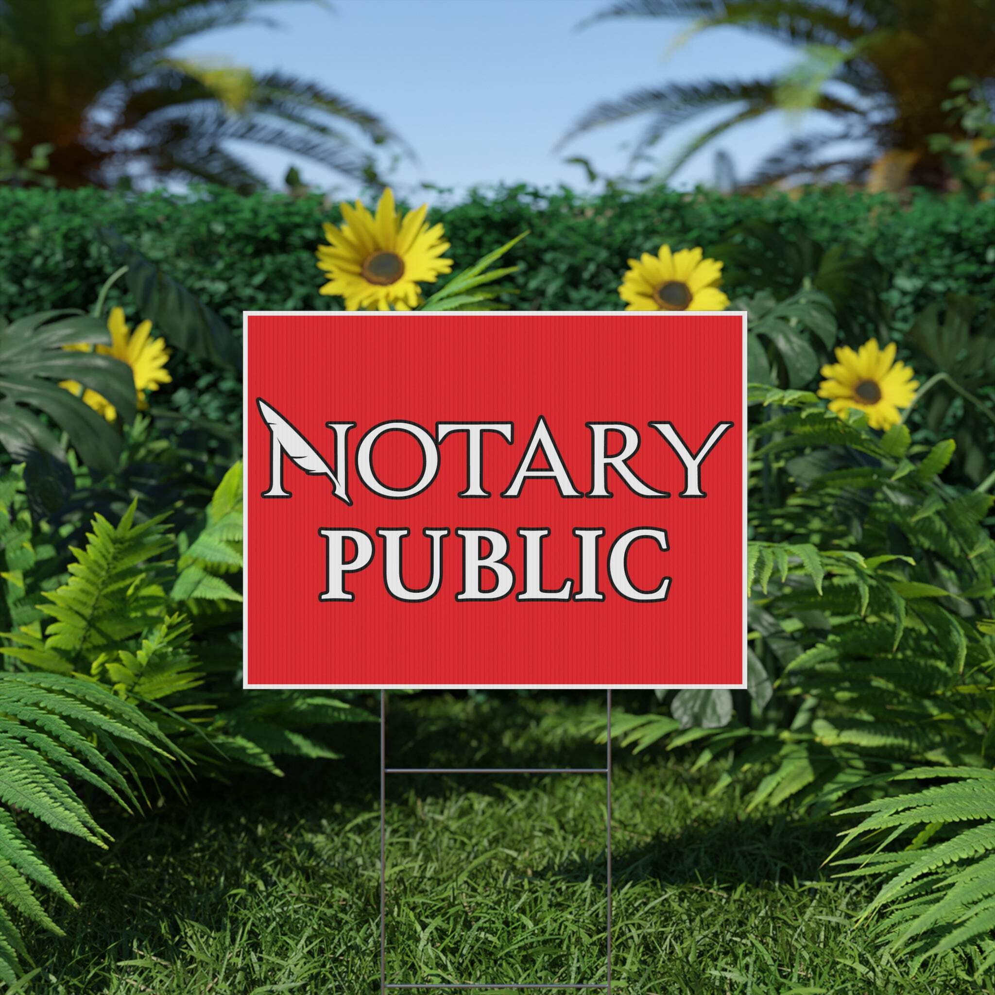 Weatherproof Notary Public Services Yard Sign, Double Sided, Sizes ...