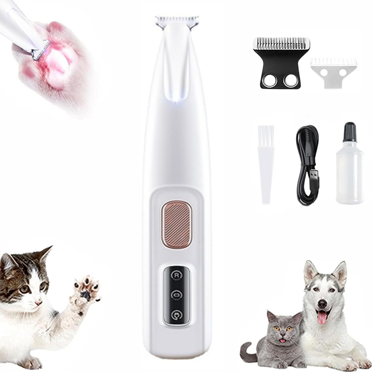 Notdusk Calmclippers for Cats, Electric Dog Trimmer, Dog Clippers for ...