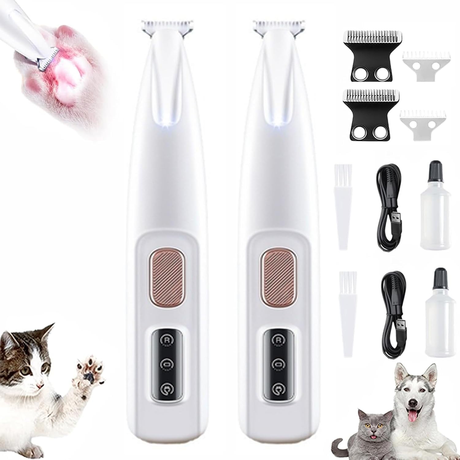 Notdusk Calmclippers for Cats, Electric Dog Trimmer, Dog Clippers for ...