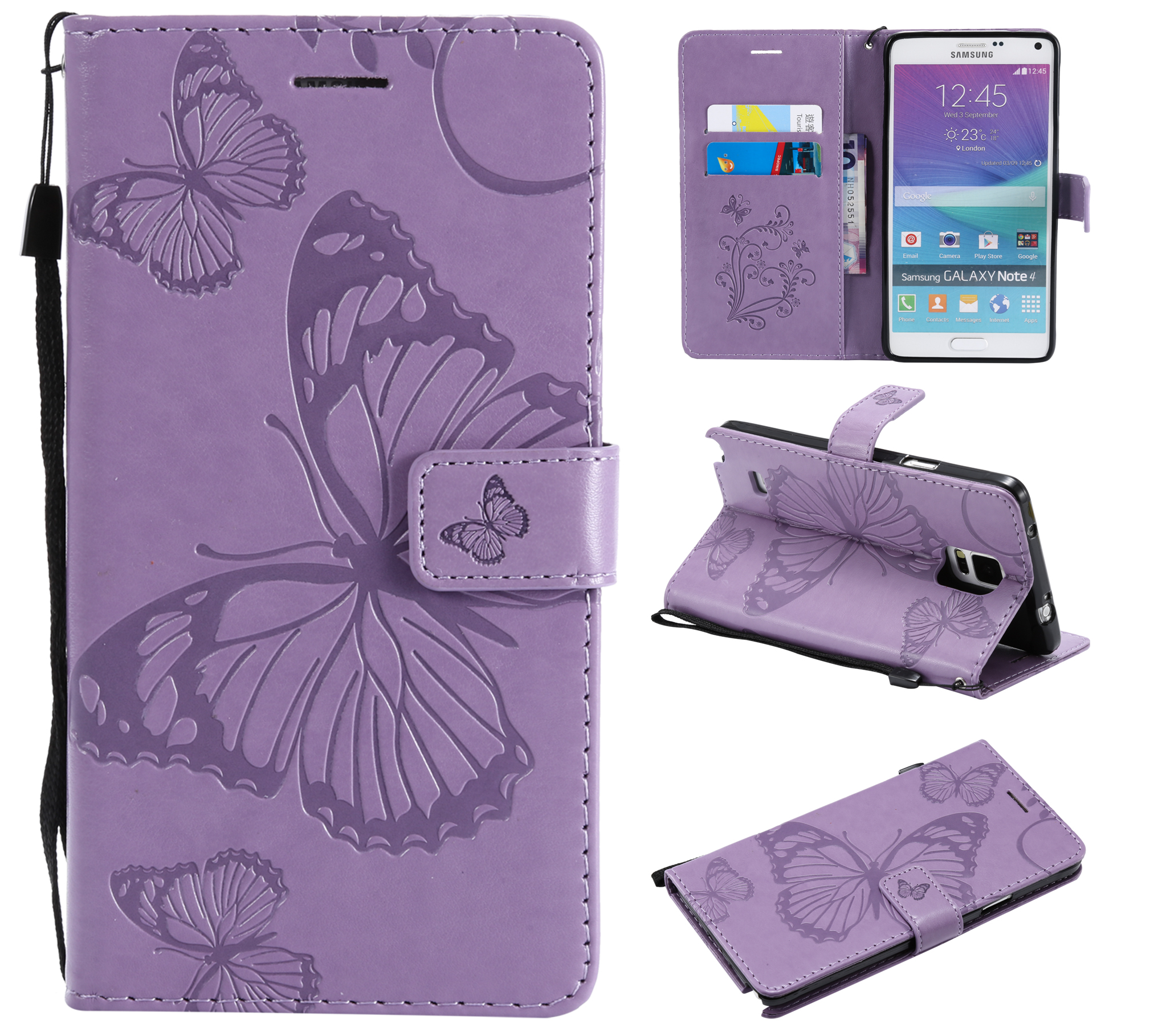 Note 4 Case, Samsung Galaxy Note 4 Case - Allytech Premium Wallet PU ...