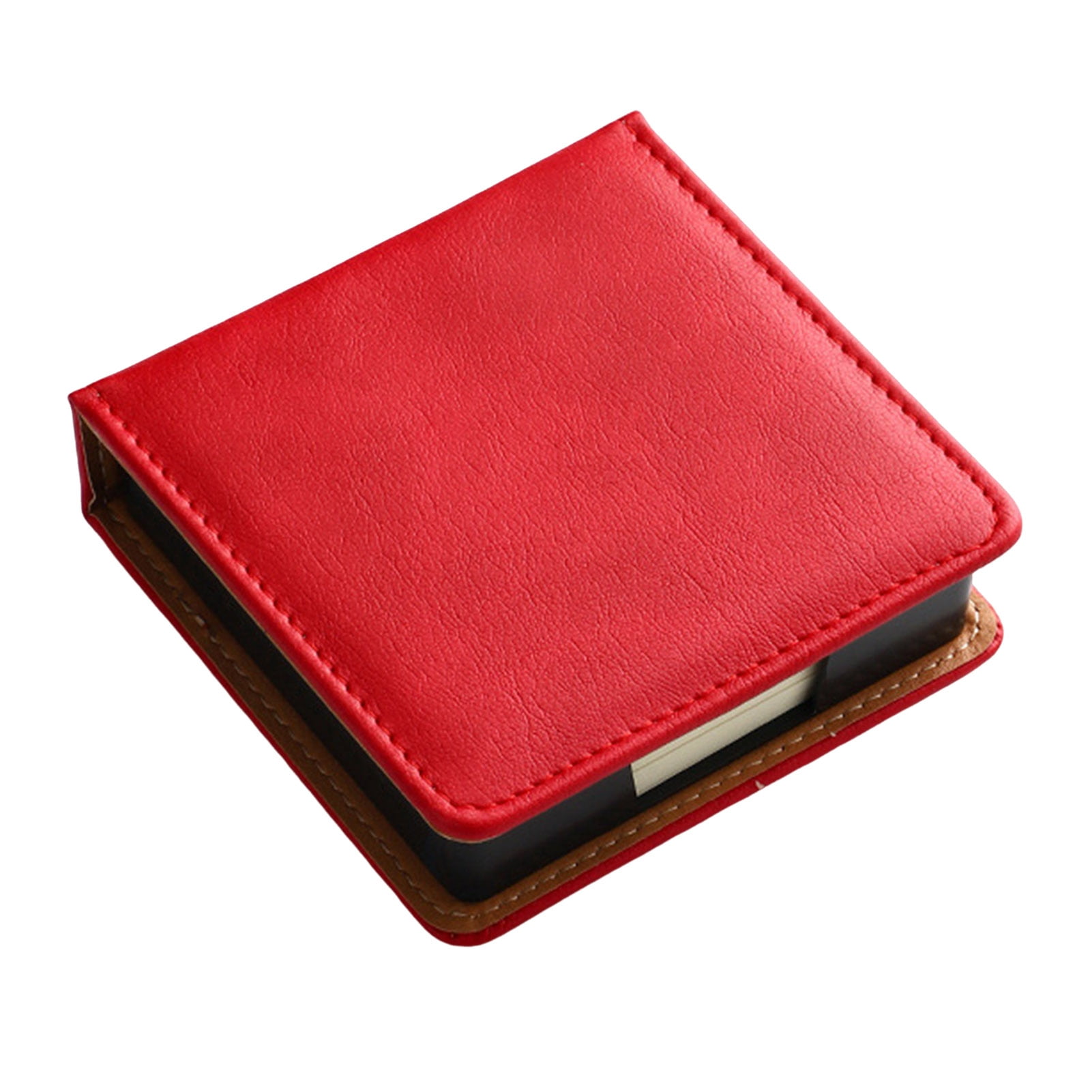 Note Box 180 Sheets Holder with Lid Cover Imitation Leather Sticky ...