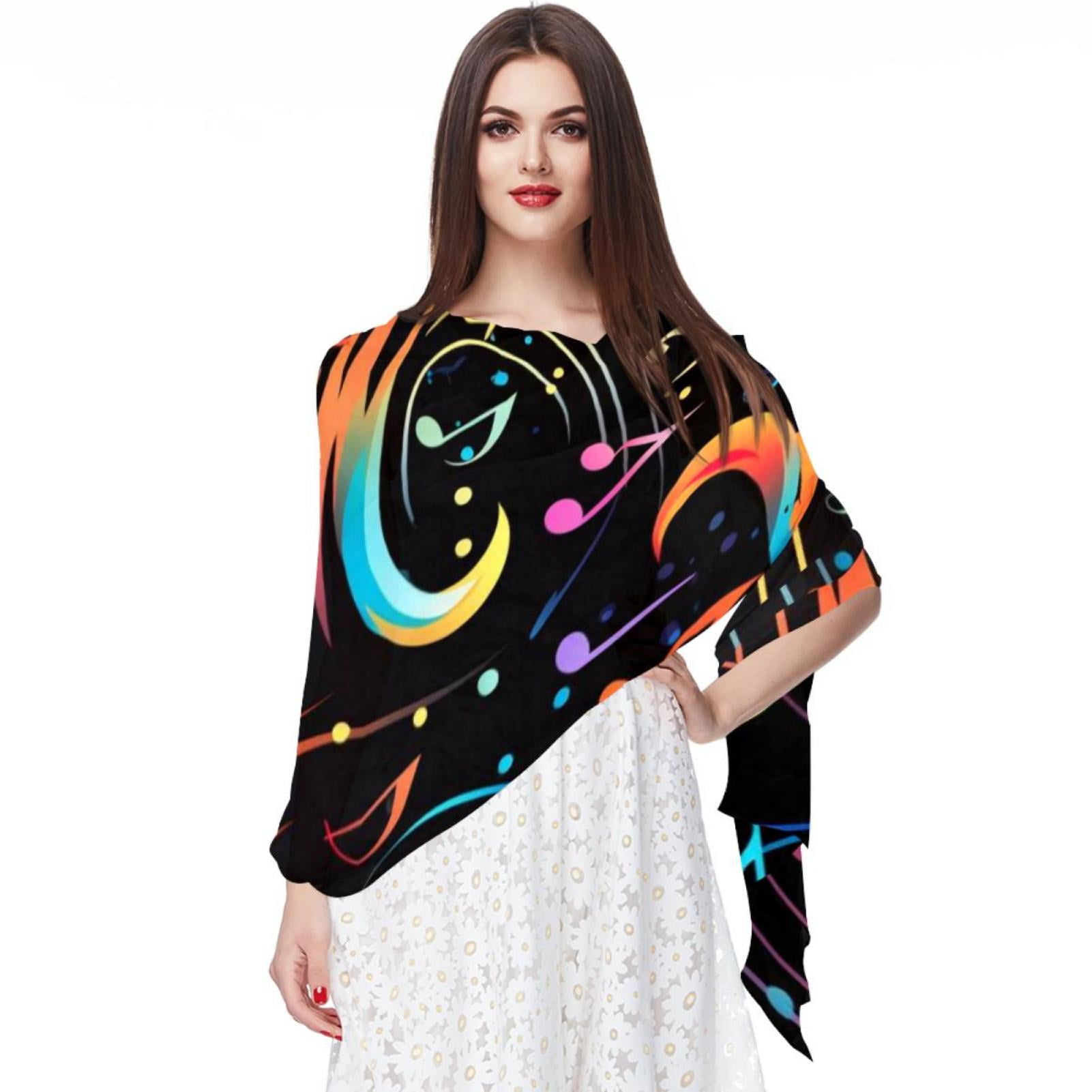 Note Breathable Chiffon Yarn Silk Scarf 180*73 - Light Translucent ...