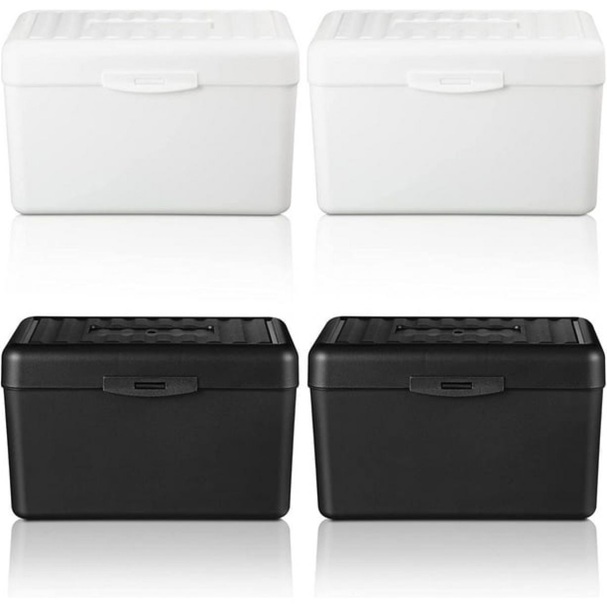 Note Card Organizer, Portable Plastic File Box With Snap-tight Lid For ...