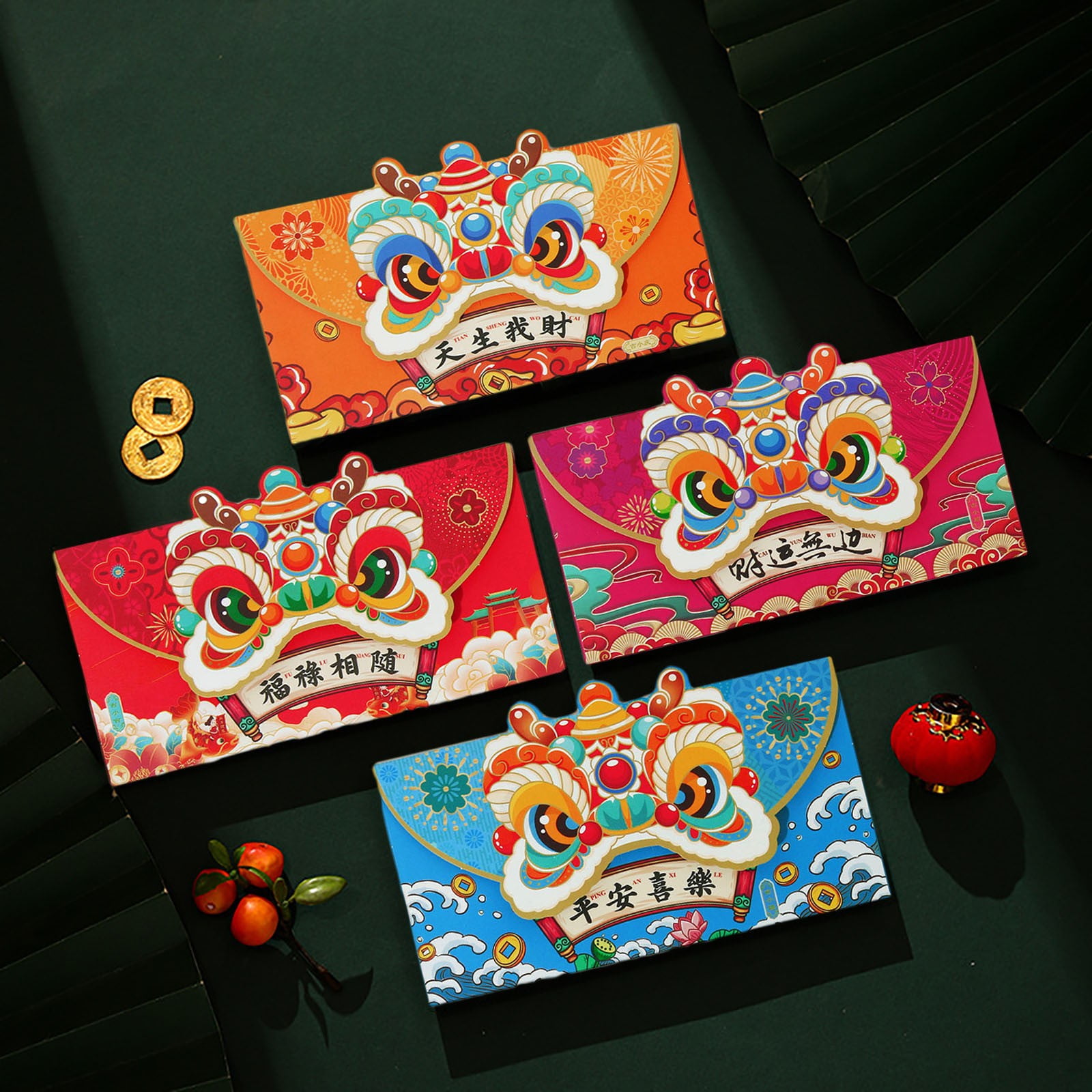 Note Cards Chinese New Year Red Envelope 2024 Dragon 3 Styles For ...
