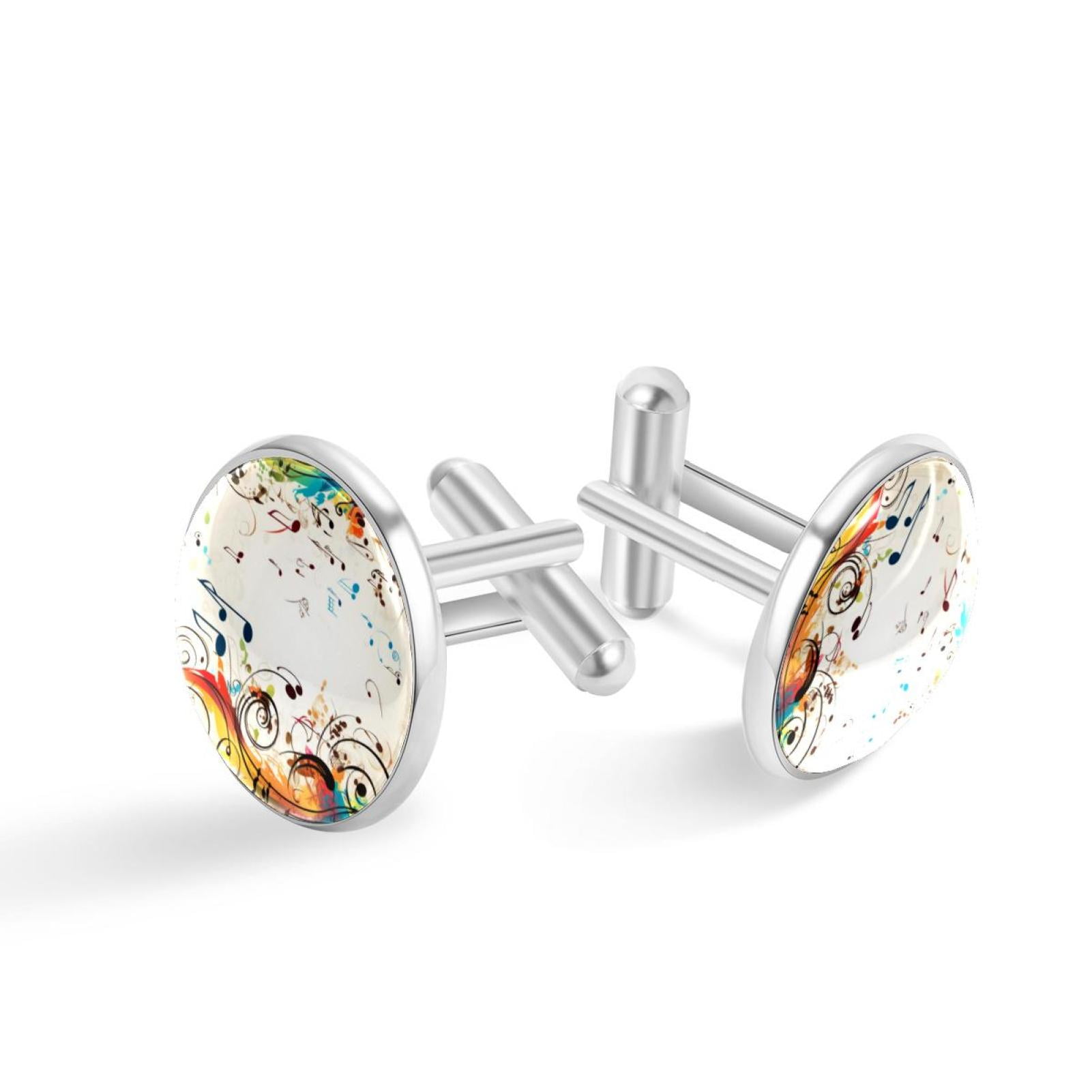 Note Elegant Cufflink Sets for Formal Attire Made of Stainless Steel Ideal for Special Occasions ...