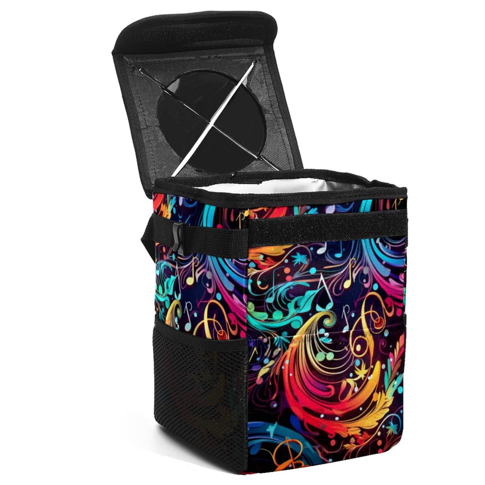 Note Foldable Car Garbage Can with Lid and Leak-Proof, Hanging Storage ...