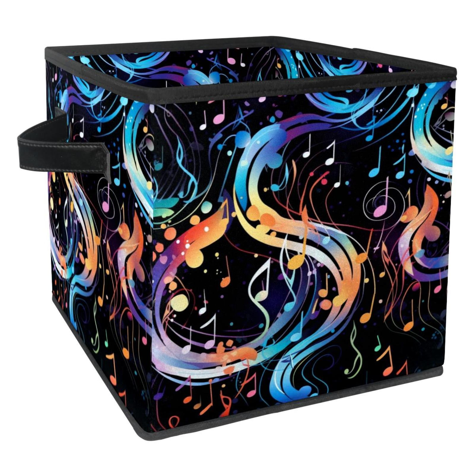 Note Foldable Clothes Storage Bin Cube Organizer with Handle, 10.8"x10 ...
