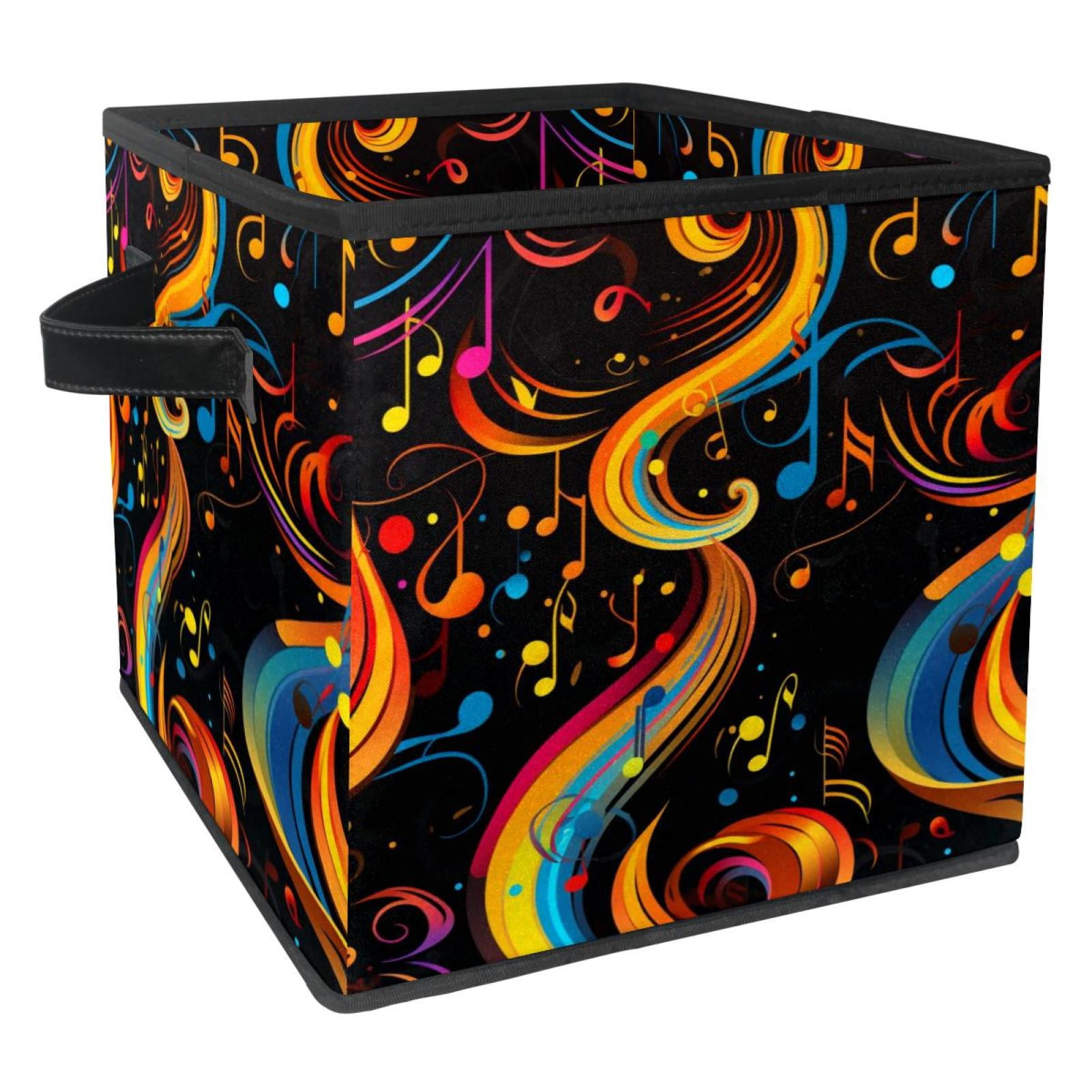 Note Foldable Storage Bins with Handle, 10.8"x10.5"x10.6", Large ...