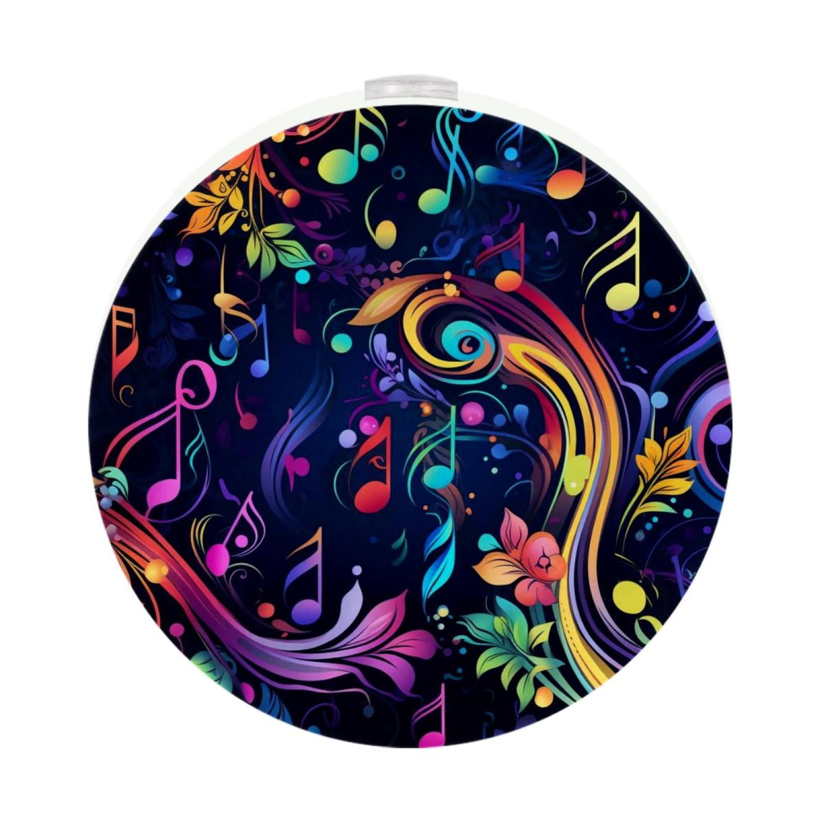 Note LED Round Night Light-2PCS, Energy Efficient Plug-in Bedroom ...