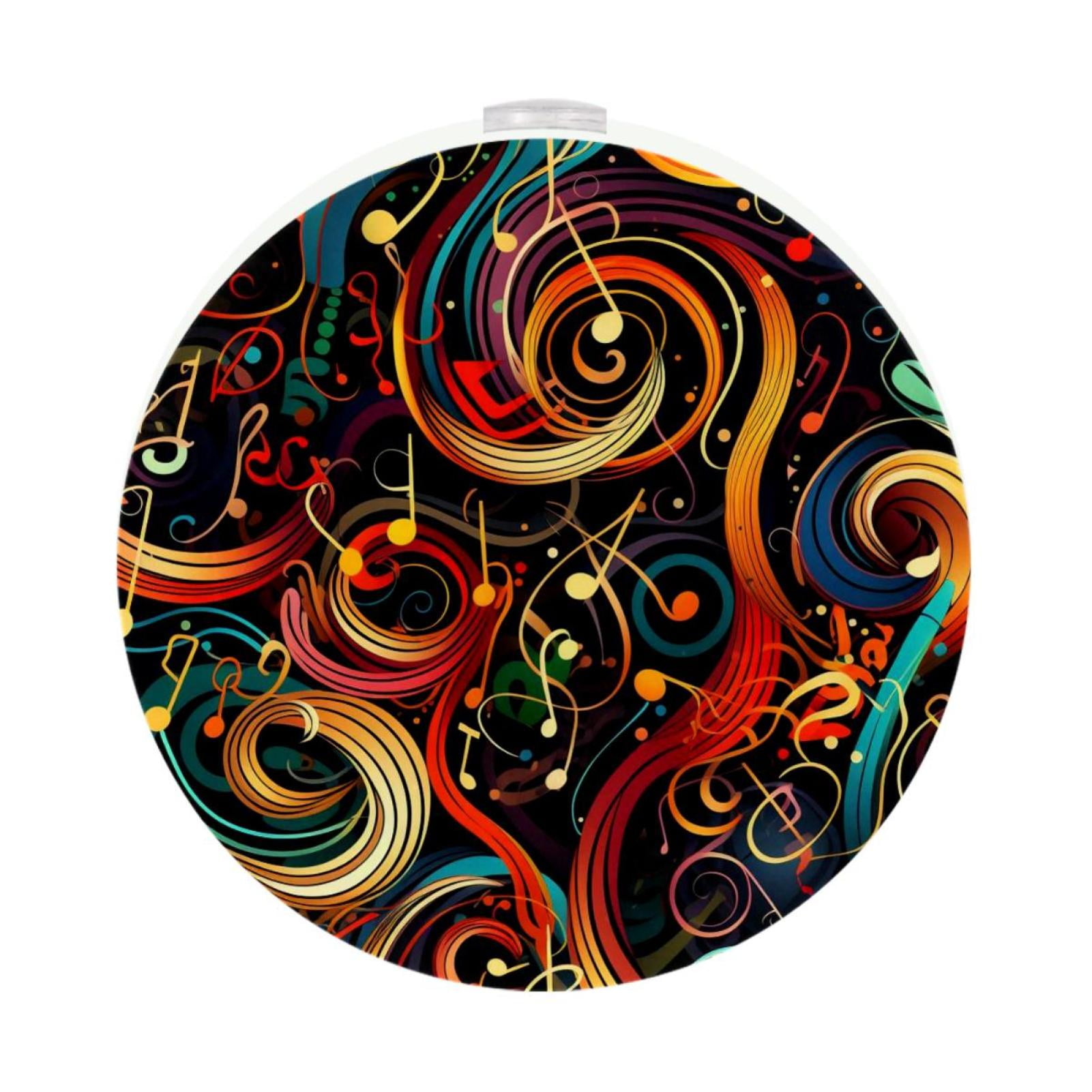 Note LED Round Night Light-2PCS, Energy Efficient Plug-in Bedroom ...