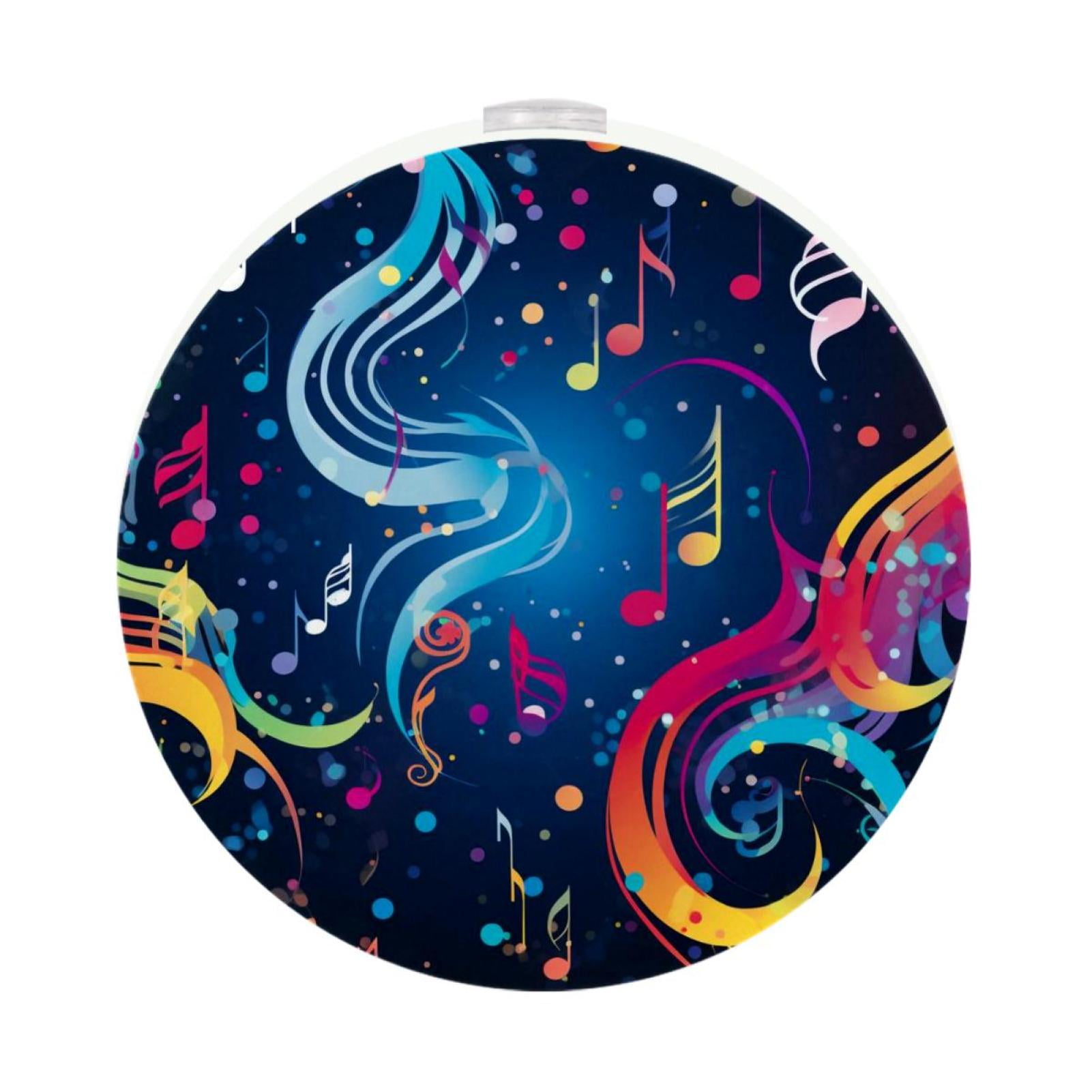 Note LED Round Night Light - 2PCS, Energy-Efficient Plug-in Nightlight ...