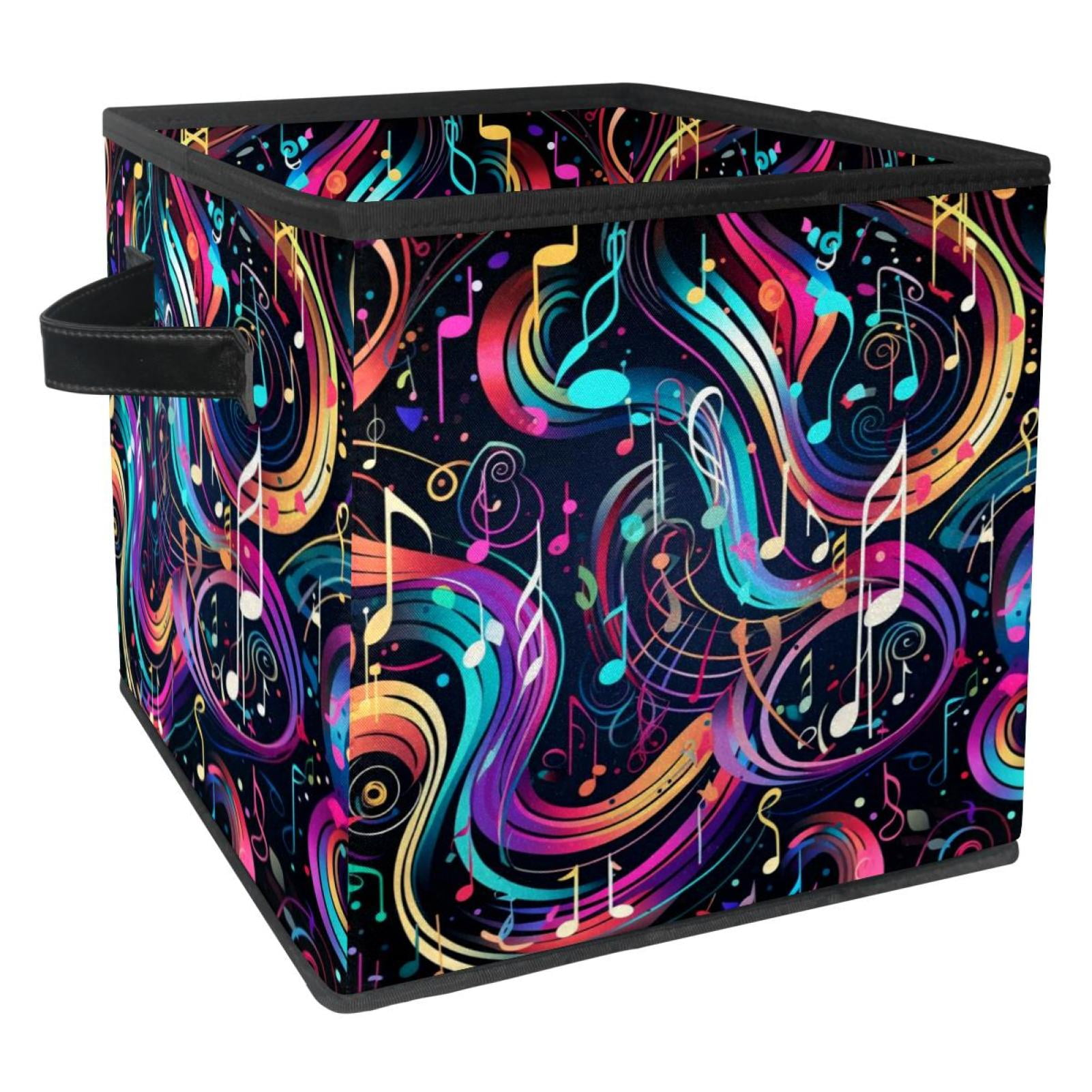 Note Large Capacity Foldable Cube Organizer with Handle, 10.8"x10.5"x10 ...
