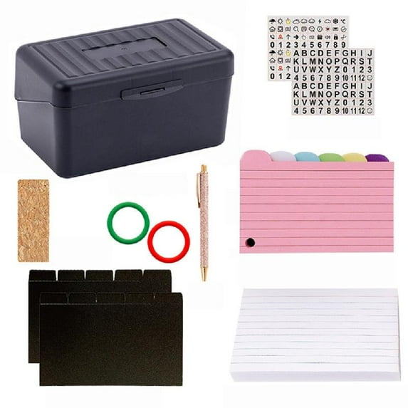 Note Paper and Index Card Set Includes Binder Divider Binder Rings Pen ...