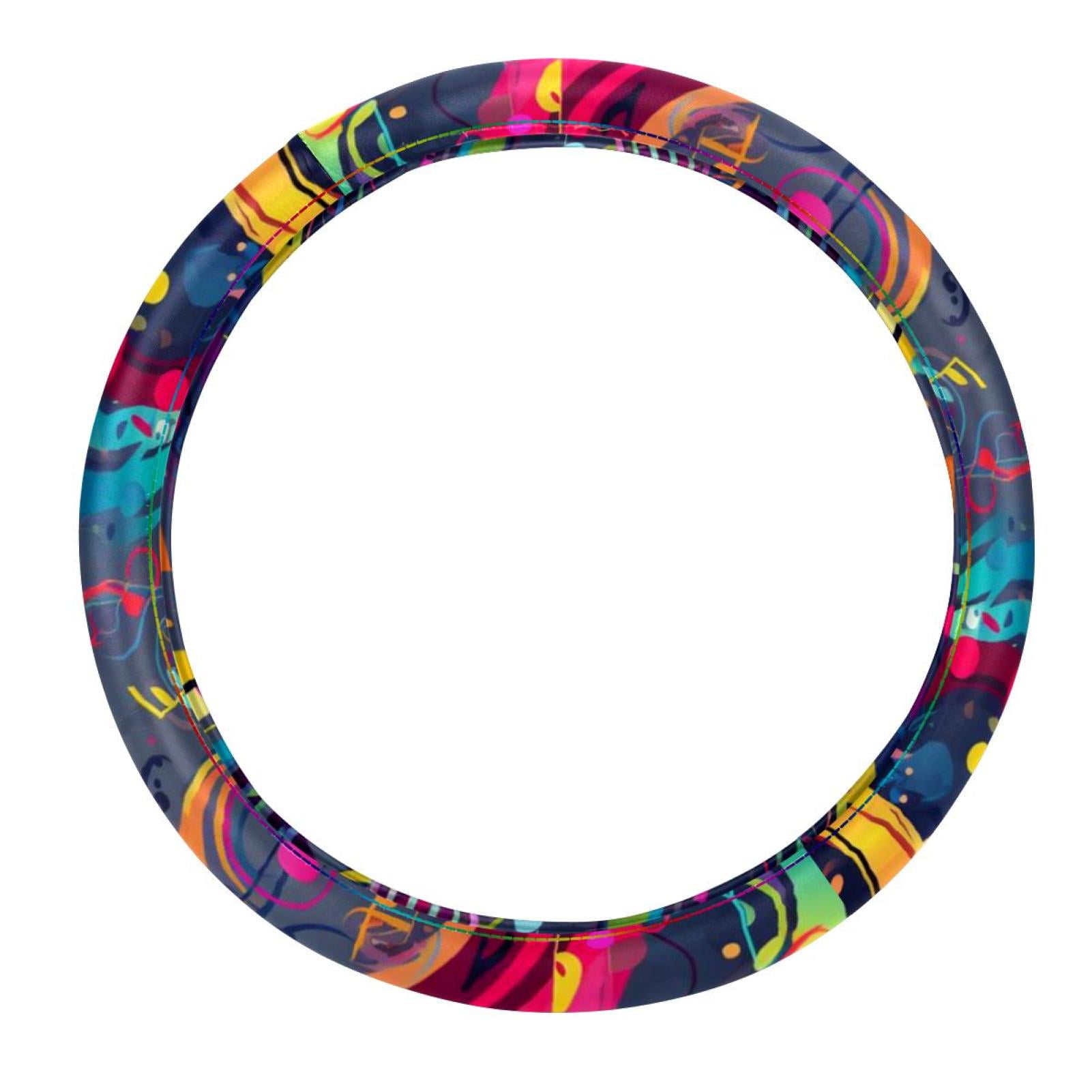 Note Stylish Steering Wheel Cover for Car Decor & Protection, 14.5" PVC ...