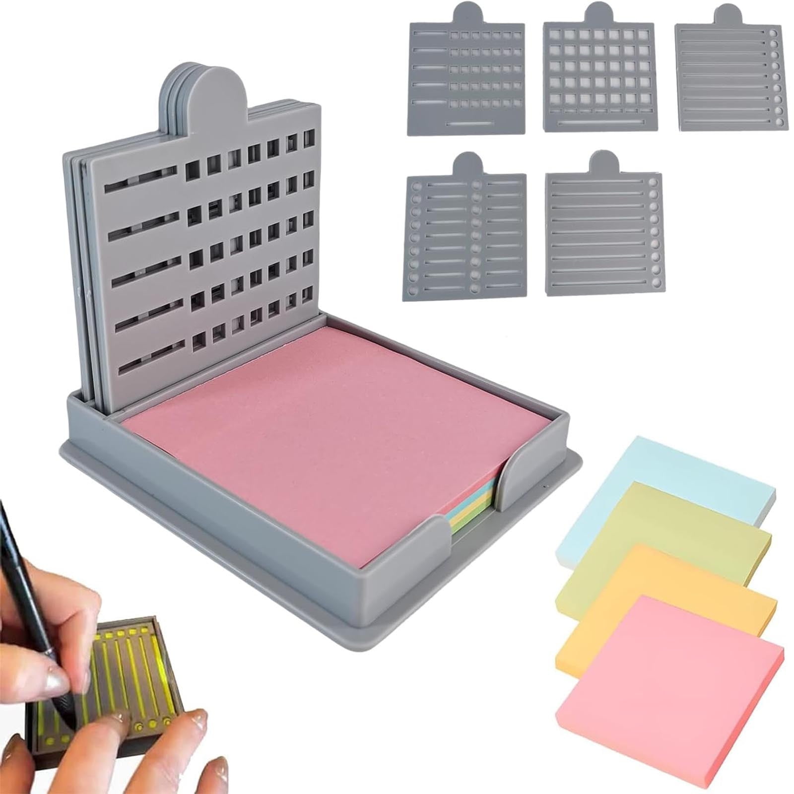 Note Template, Sticky Note Holder with Stencil, Sticky Note Dispenser ...