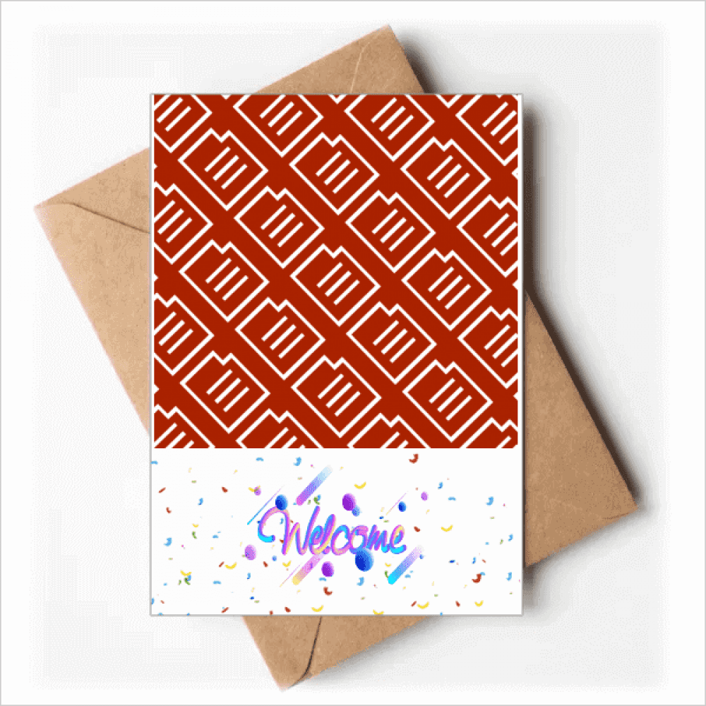 Note Writing Seal Patterns Welcome Back Greeting Cards Envelopes Blank ...