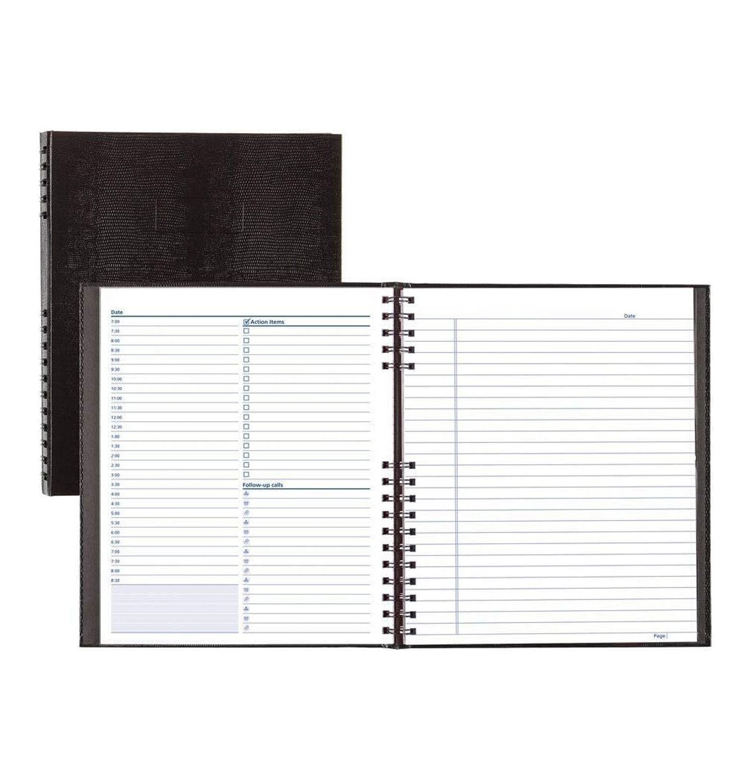 NotePro Undated Daily Planner Black 200 Pages 10 3 4 X 8 1 2 Inches NotePro Undated Daily Planner Black 200 Pages 10 3 4 X 8 1 2 Inches