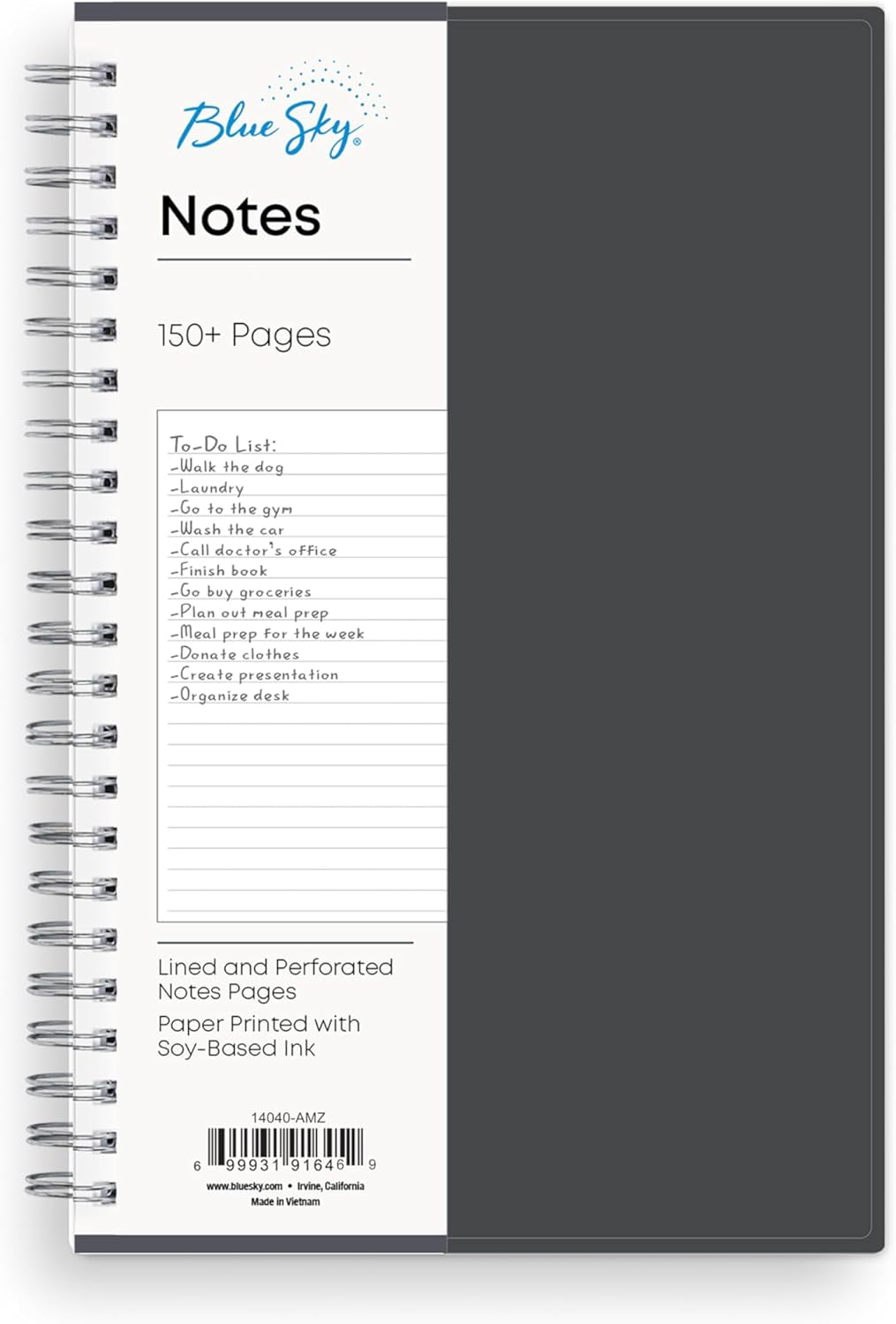 Blue Sky Notes Professional Notebook, 5.5"x8.5" Twin-Wire Binding ...