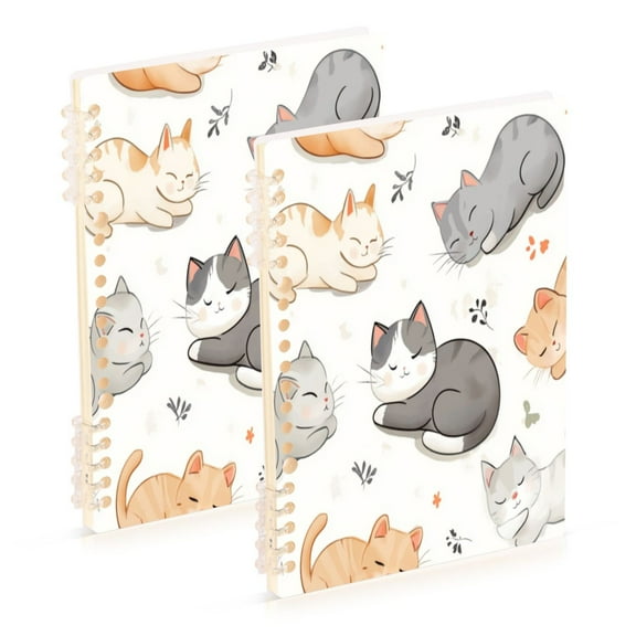 2PCS Notebook 8.3x5.7x0.4 Inch Journey Note Diary Hardcover Notebook 60 ...